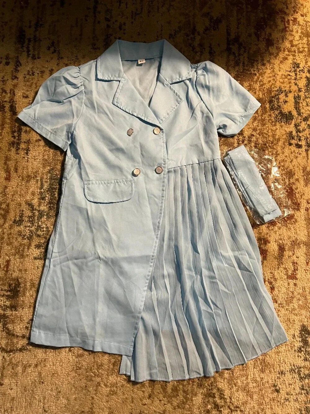 Dresses | Light Blue Dress With Matching Belt | Poshmark